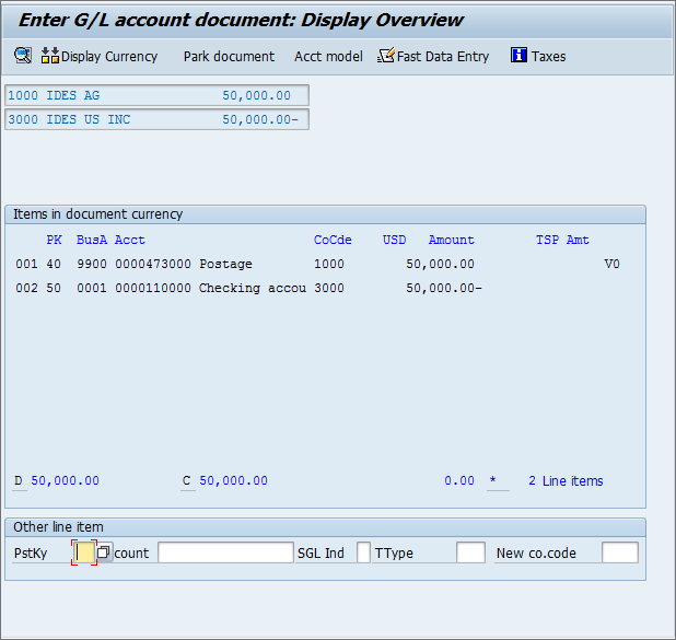 Recording FB01 Transaction