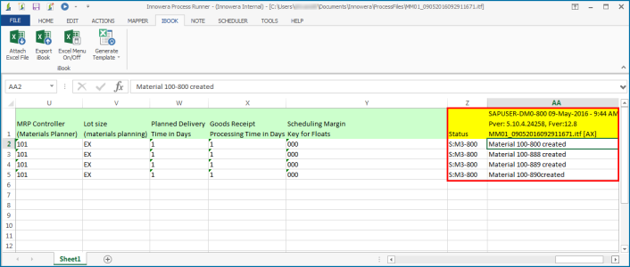 MM01 - Create Material | Process Runner
