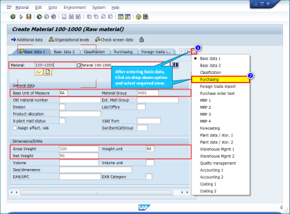MM01 - Create Material | Process Runner