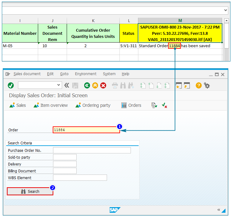 VA01-Header Detail (Multi Line Transaction) | Process Runner