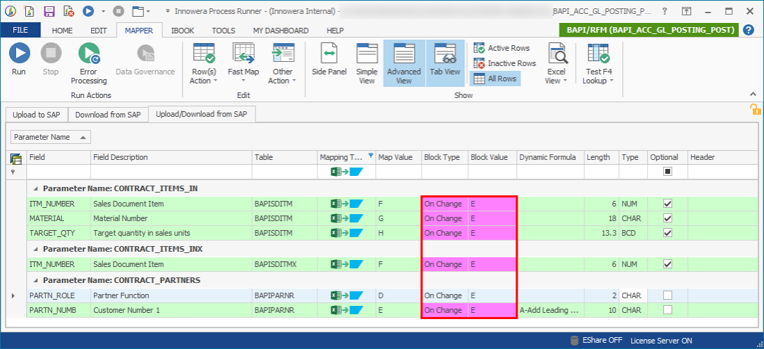 BAPI/RFM - Header Detail | Process Runner