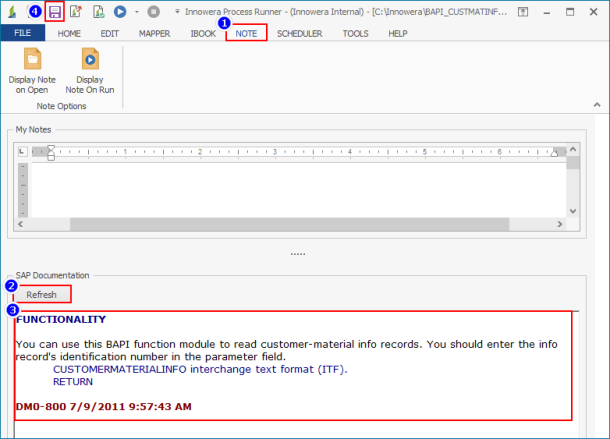 SAP Documentation | Process Runner