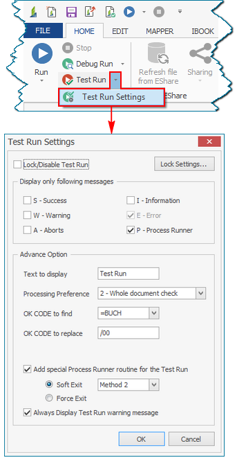 Test Run Settings | Process Runner