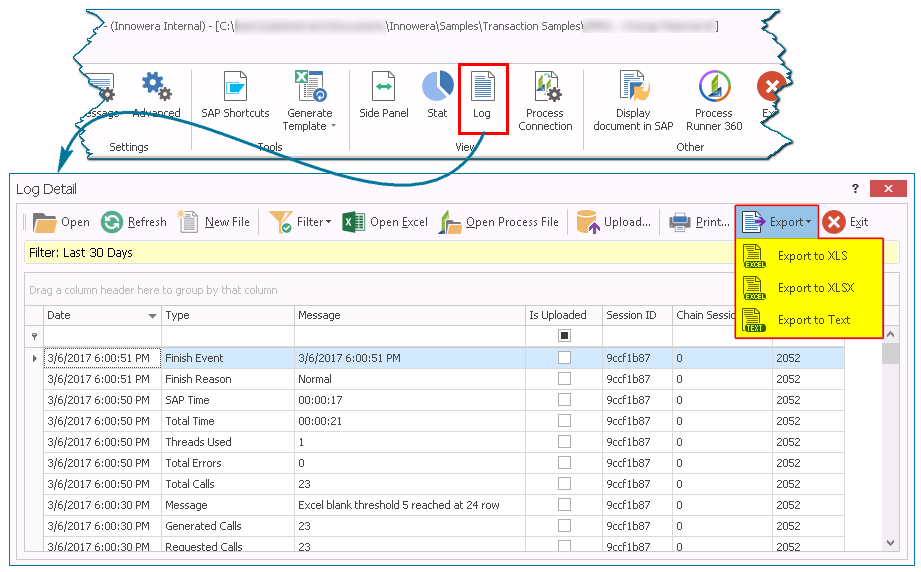 Getting started with Process Runner > Understanding Individual Ribbon ...